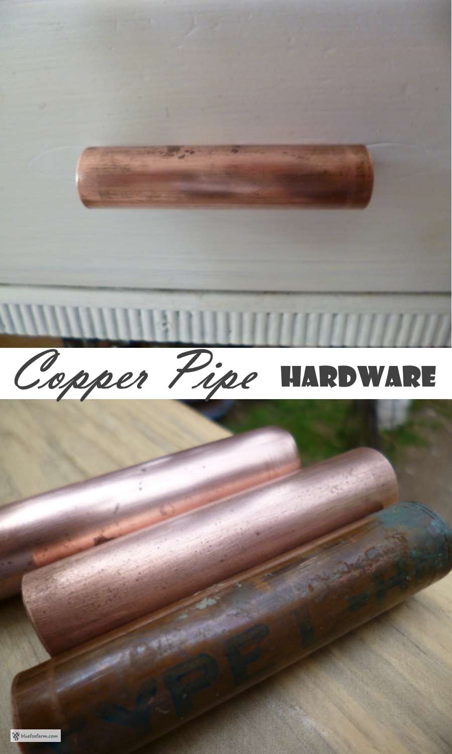 Copper Pipe Hardware - scrounge some plumbing parts for a rustic look