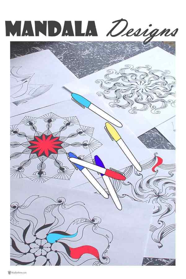 Mandala Designs; complicated kaleidescope pictures
