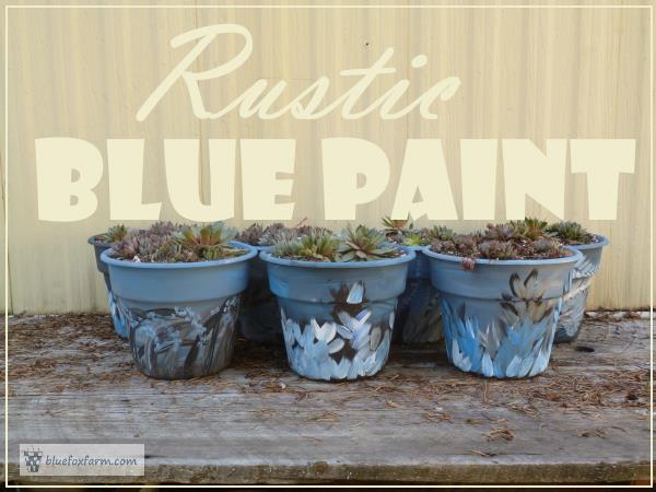 Rustic Blue Paint; evocative and primitive painting
