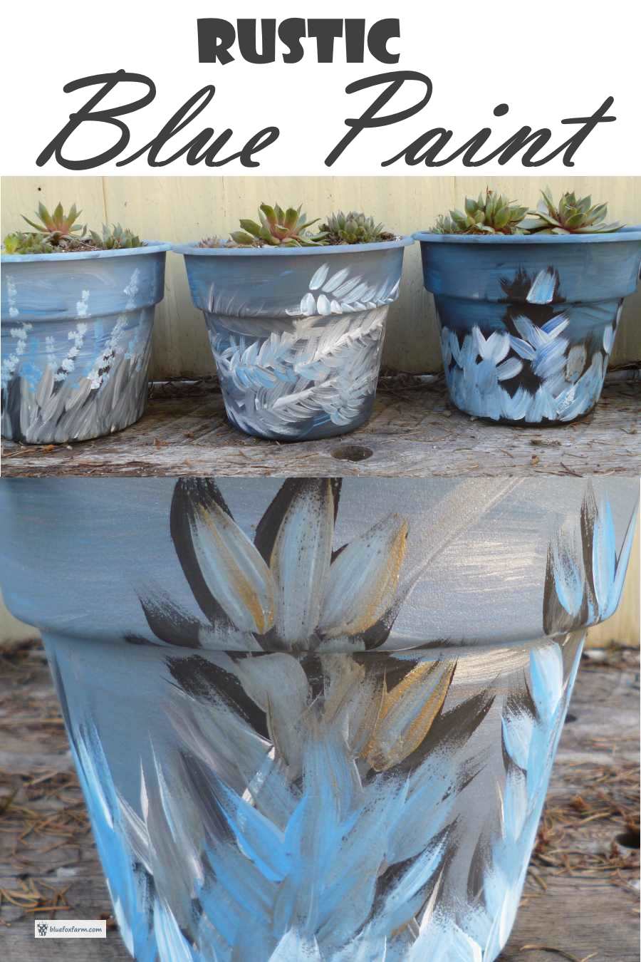 Rustic Blue Paint; evocative and primitive painting