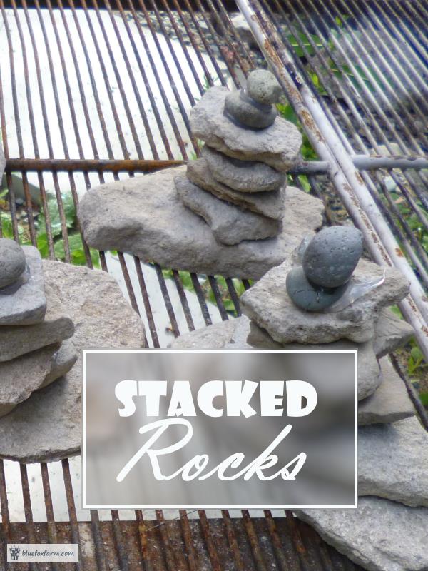 Stacked Rocks - pebble towers for a garden accent