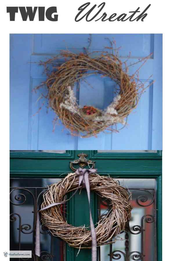 Twig Wreath - using twigs for decorations